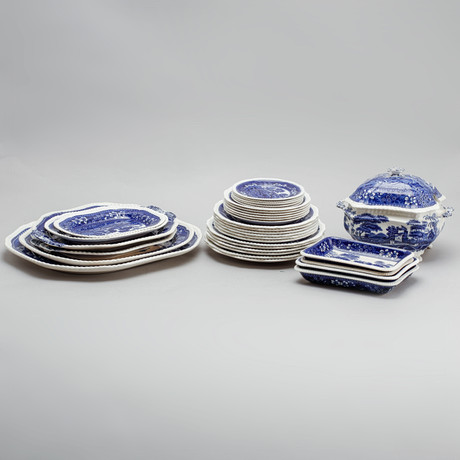 SERVIS, 86 kpl, piikivi, Copeland, Spode´s Tower, Englanti. Keramiikka ...