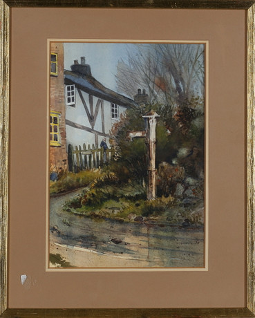 JOHN CORVIN. "The old pump", akvarell, signerad och daterad -78. Konst ...