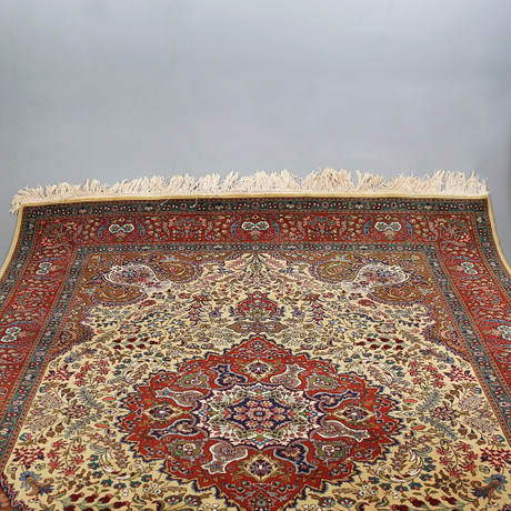 Iransk matta i ull och silke, från 1900-tal. Mattor & Textil - Mattor ...