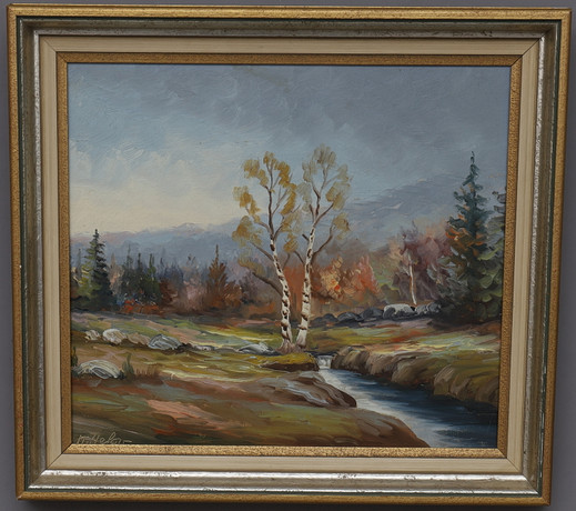 KARL HELGO. Olja på duk, landskapsmotiv, signerad. Konst - Måleri ...