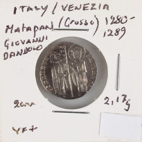 COIN, silver, grosso, Giovanni Dandolo, Venice, 1280-1289. Coins ...