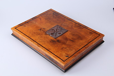 BOX, for documents, emblems with Masonic order mark. Coins, Medals ...