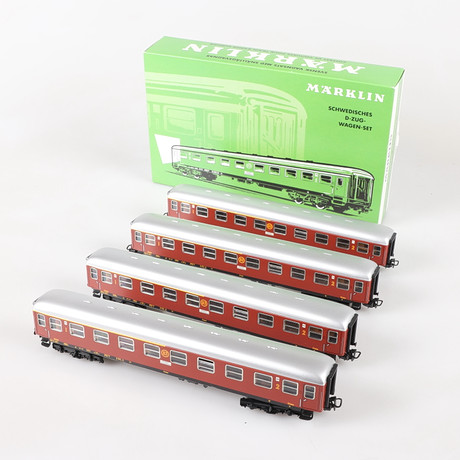 PASSENGER CARS 4 units, Märklin H0 no. 40301, SJ. Toys - Auctionet