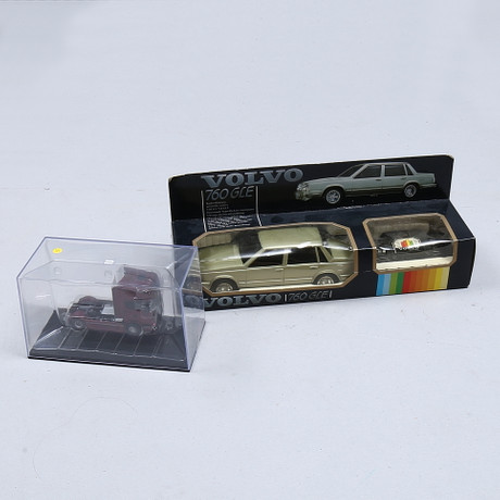 MODEL CARS, VOLVO 760 GLE and SCANIA tractor, original boxes. Toys ...