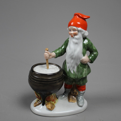 FIGUR Julemand med potte efter Jenny Nyström nummereret 76/2000 ...