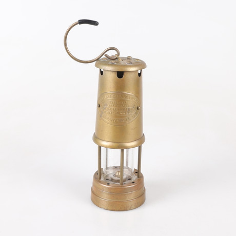 MINING LAMP, Brass, British Coal Mining Company, Wales. Lighting ...