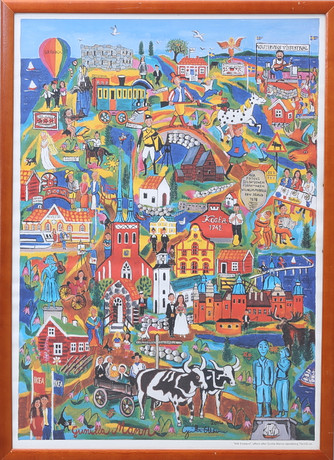 GUNILLA MANN. "My Småland", poster. Art - Engravings & Prints - Auctionet