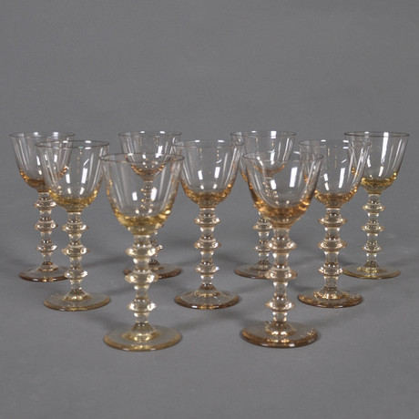 VINGLAS, 9 st, Simon Gate. Glas - Övrigt - Auctionet