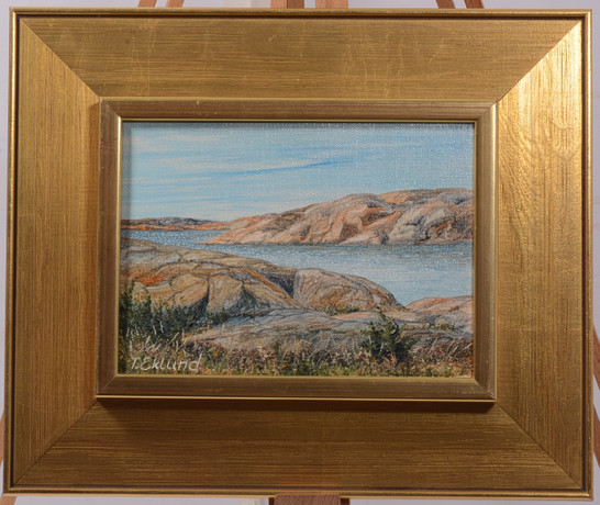 TOM EKLUND. Red Sound, Hönö. oil on canvas. Art - Paintings - Auctionet