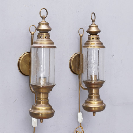 SEINÄVALAISIT, pari, lasi, metalli, Garali Impex, Alingsås. Valaisimet ...