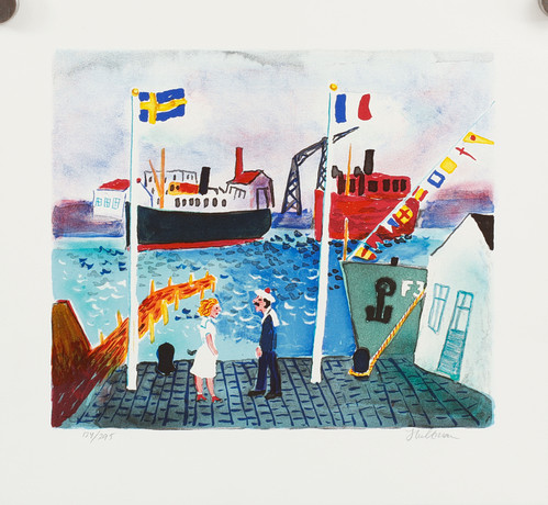 ANDERS HULTMAN. Color lithographs, 3 pcs., signed and numbered. Art ...