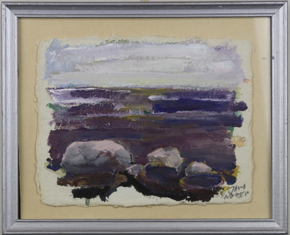 JAN NORÉN. Olja på papper, strandmotiv, signerad. Konst - Måleri ...
