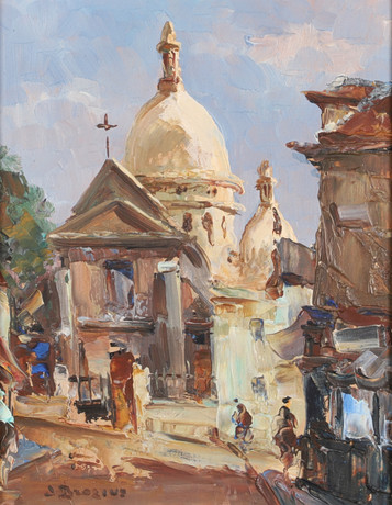 JULIEN BROSIUS. Paris motif, oil on Board, signed. Art - Paintings ...