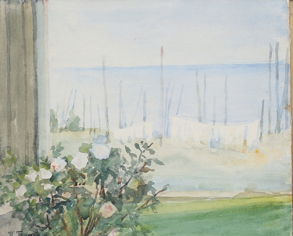 HEDVIG TEGNÉR. "Fishing poles", watercolour, signed H Tegnér. Art ...