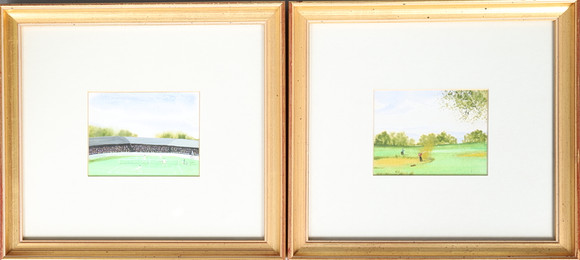 BOBBIE KIMBER. DOUBLES & OUT OF THE BUNKER. Art - Paintings - Auctionet