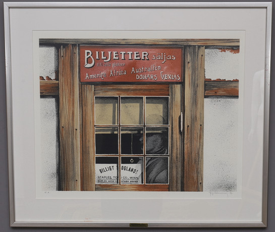 NILS ERIK JOHANSSON. Color lithography, Ticket sales, EA signed. Art ...