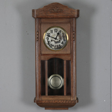 MANOR CLOCK, oak, art nouveau. 20th century. Clocks & Watches - Wall ...