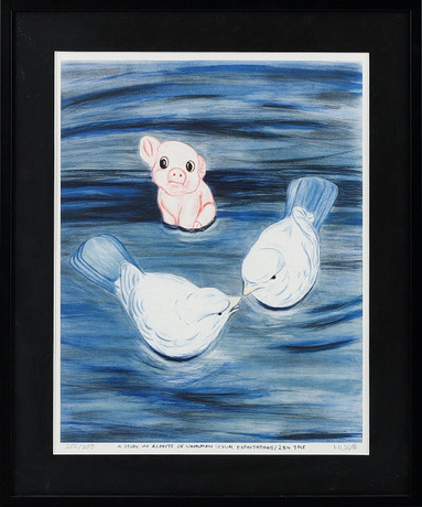 MARIANNE LINDBERG DE GEER, color lithograph, monogram signed MLDG and ...