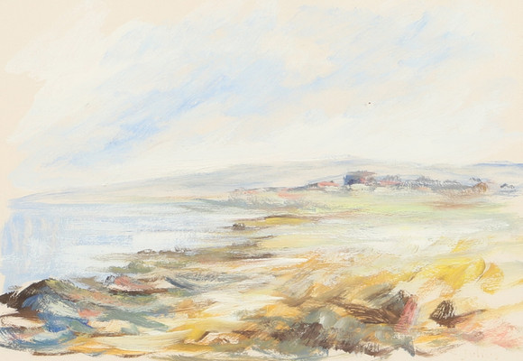 CARL JULIUS. Coastal landscape, watercolour, signed C. Julius. Art ...