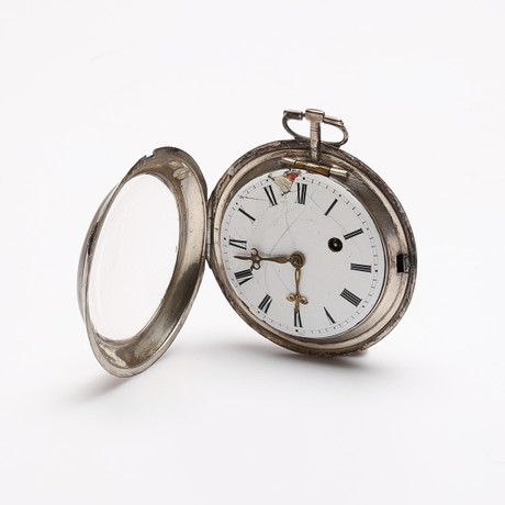 SPINDLE CLOCK, silver, John Ward, London 18th century. Clocks & Watches ...
