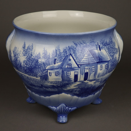 --CACHEPOT - Manufacture Impériale et Royale Nimy / Belgium, faience ...