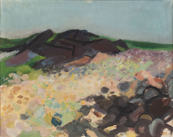 NILS NILSSON. Cliffs in landscape. Oil on canvas. Art - Paintings ...