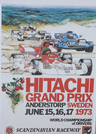 POSTER, "Hitachi Grand Prix" 1973. Art - Other - Auctionet
