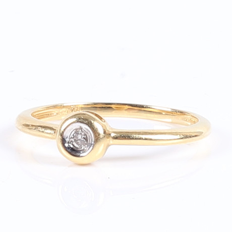 SINGLE STONE RING, 18K red gold, Brilliant 0.025 ct. Jewellery ...