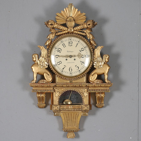 WALL PENDULUM, empire style, Rydberg, Norrköping, 1900s. Clocks ...