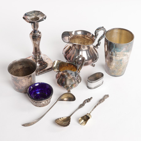 SILVER OBJECTS, 10 pieces. Silver & Metals - Silver - Auctionet