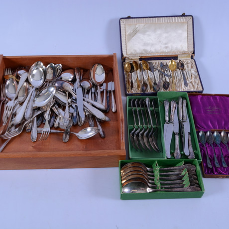 LARGE A Collection OBJECTS, 1-box, including Gense, 1900s. Silver ...