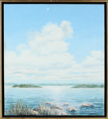 BRITA NORDENBERG. "June Day-Älgö 1991", oil on canvas, signed. Art ...