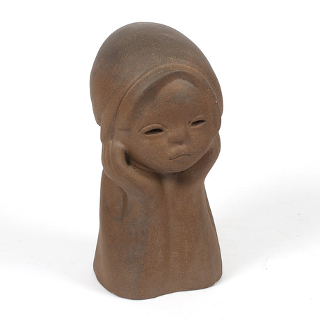 SCULPTURE, Girl's head, ceramics, Tekt, USSR, second half of the 20th ...