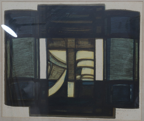 MAX GREGOR CARLSSON. Color lithograph, composition, signed, numbered 19 ...