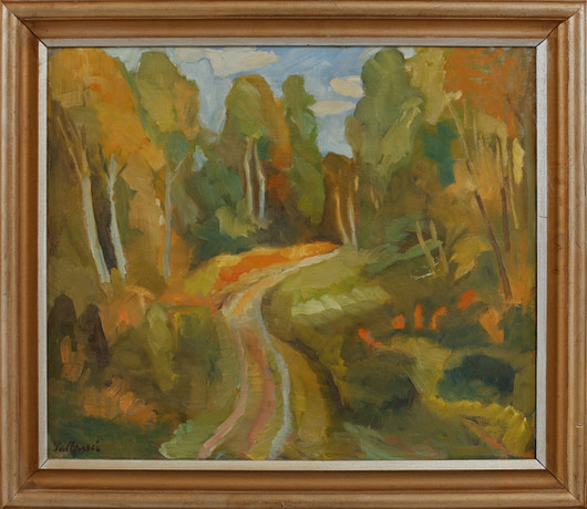 PAUL PETERSÉN. Olja, Skog. Konst - Måleri - Auctionet