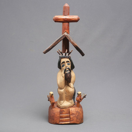 ADAM ZEGADLO. Sculpture, painted wood, signed. Art - Sculptures ...