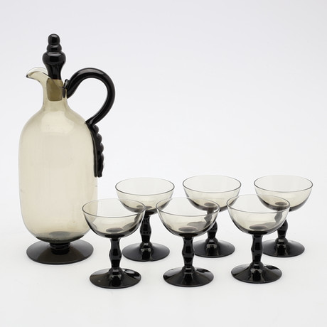 GLASSWARE, 7 parts, Engshyttan, Nybro, 1900s. Glass - Other - Auctionet
