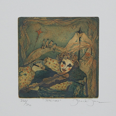 IRENE JARZ. LITO, signed, 20th century. Art - Engravings & Prints ...