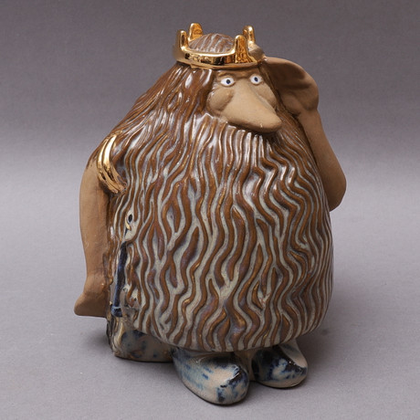 FIGURE, troll, Trollkungen, ceramics, Rosa Ljung, after John Bauer ...