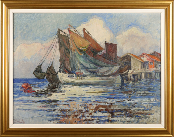 EMILE ZOIR (SVERIGE, 1861-1936). Segelskutor. Konst - Måleri - Auctionet