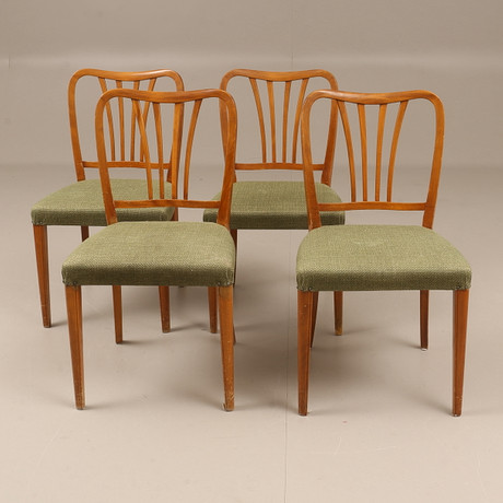 STOLAR, 4 stycken, 1940/50-tal. Möbler - Fåtöljer & Stolar - Auctionet