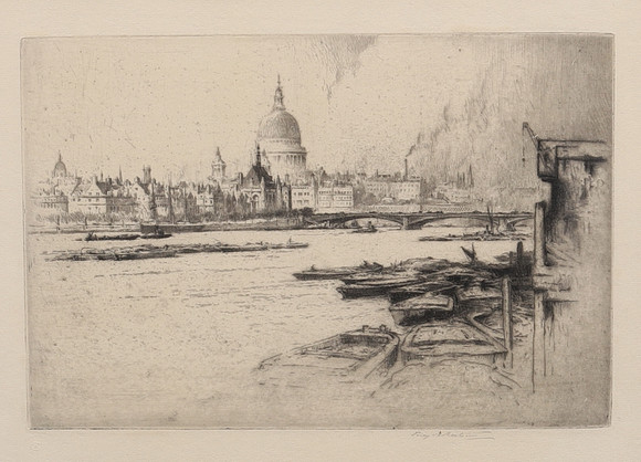 PERCY ROBERTSON (1868-1934), ST PAULS FROM THE RIVER. Art - Other ...
