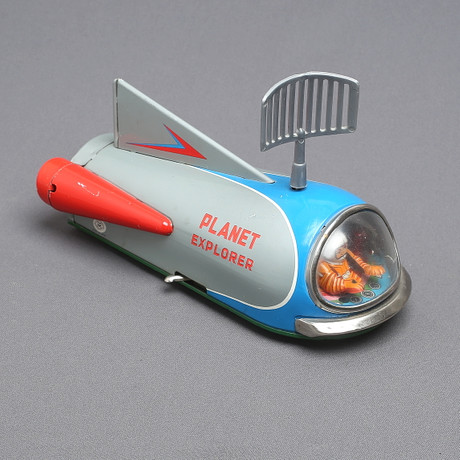 MODERN TOYS, "Planet Explorer", rymdfarkost, plåt, batteridriven, Japan ...