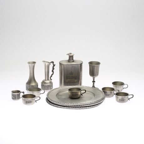 PEWTER OBJECTS, 16 pcs, including Scandia Pewter, second half of the ...