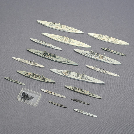 VATTENLINJEMODELLER, 17 st, metall, Wiking, Tyskland. Leksaker - Auctionet