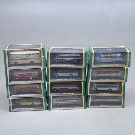 ATLAS Bus Collection, 12 buses in original boxes. Toys - Auctionet