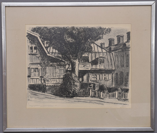 LOUIS BASTIN. litografi, ''Drottningholm'', signerad. Konst - Grafik ...