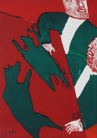 ALEXANDER KAJ LINDSTRÖM. Komposition med figurer, signerad EA upplaga ...