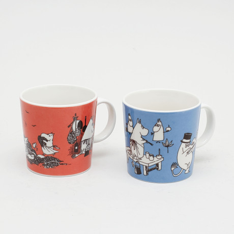 MUMINMUGGAR, 2 st, porslin, Moomin Characters, Arabia, Finland. Keramik ...