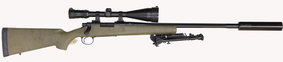 321. GUN WITH SILENCER, American, Repeter, make Remington, model 700 ...